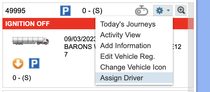 How to assign a driver to a vehicle